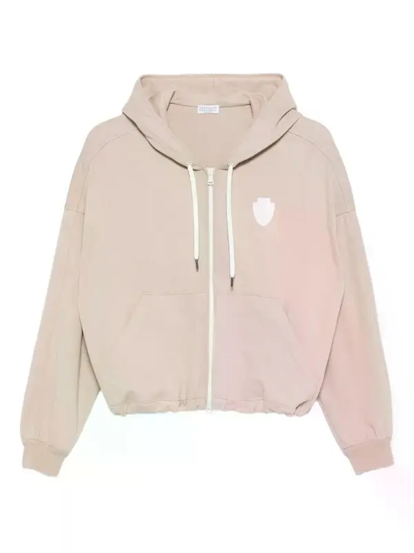Brunello Cucinelli Logo Hoodie - Neutrals