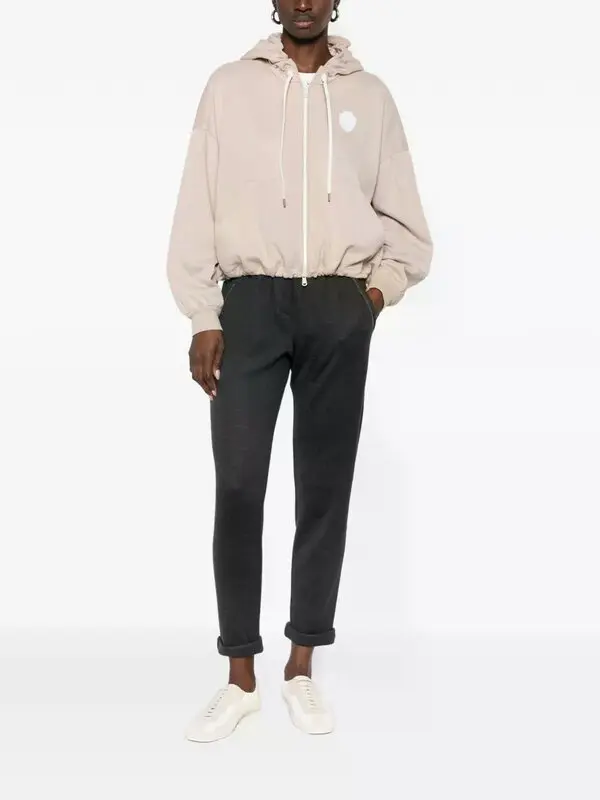 Brunello Cucinelli Logo Hoodie - Neutrals