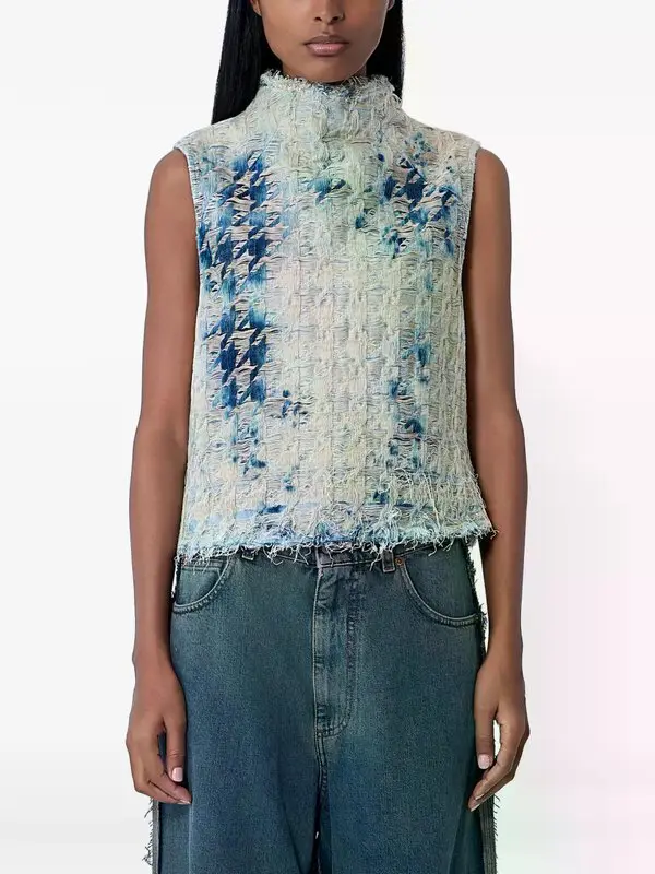 DIESEL® Printed Distressed Top
