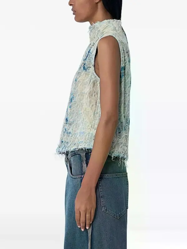DIESEL® Printed Distressed Top