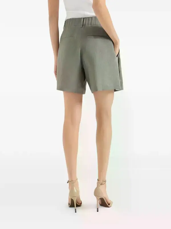 Brunello Cucinelli Pleated Linen Shorts - Grey