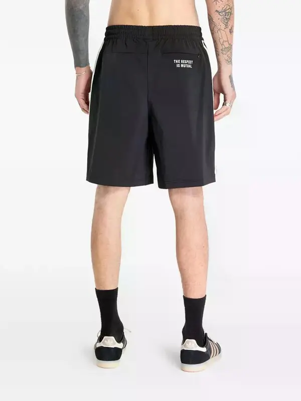 Adidas By Consortium Stripe-detail Track Shorts - Black