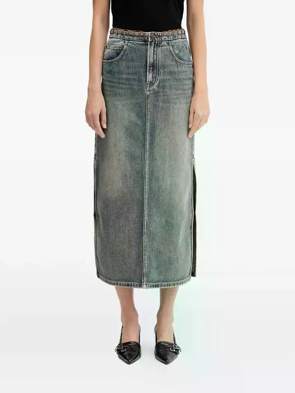Miss Sixty Side Slit Denim Skirt