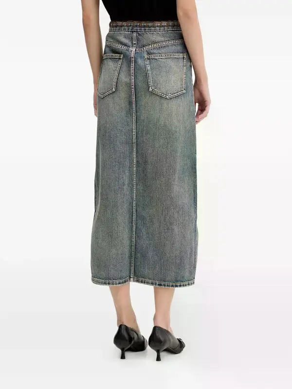 Miss Sixty Side Slit Denim Skirt
