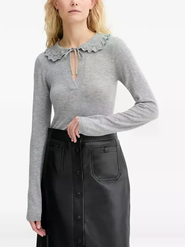 Munthe Livo Tie Sweater - Grey