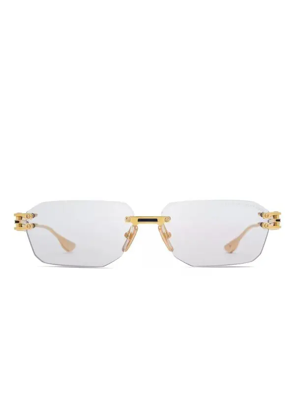 Dita Geometric-frame Sunglasses - Gold