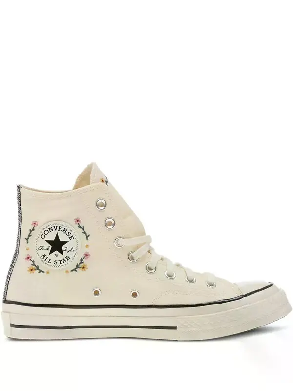 CONVERSE Chuck 70 Floral-embroidered Sneakers - Neutrals