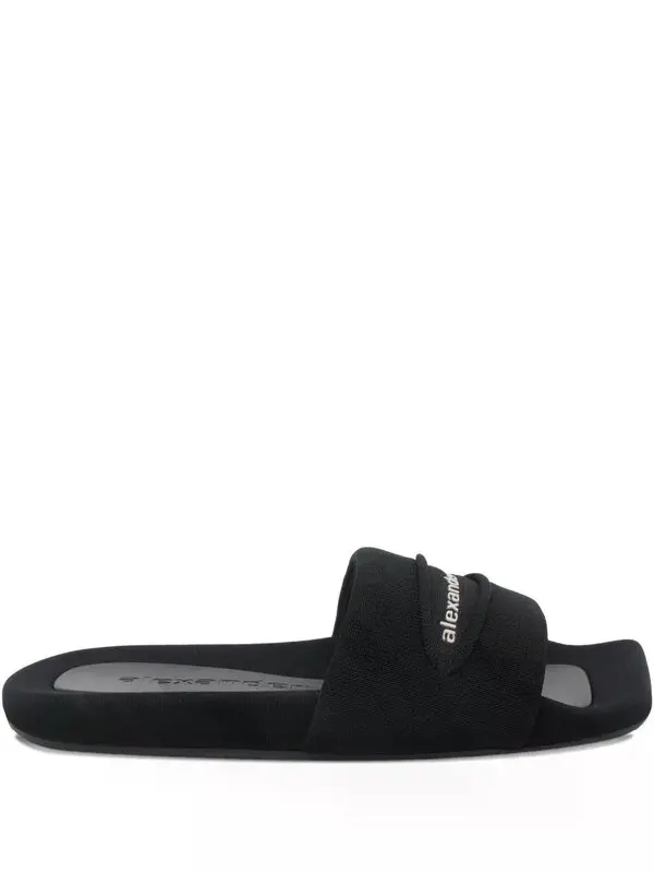 Alexander Wang Logo Squared-toe Slides