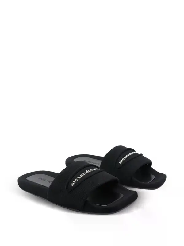 Alexander Wang Logo Squared-toe Slides