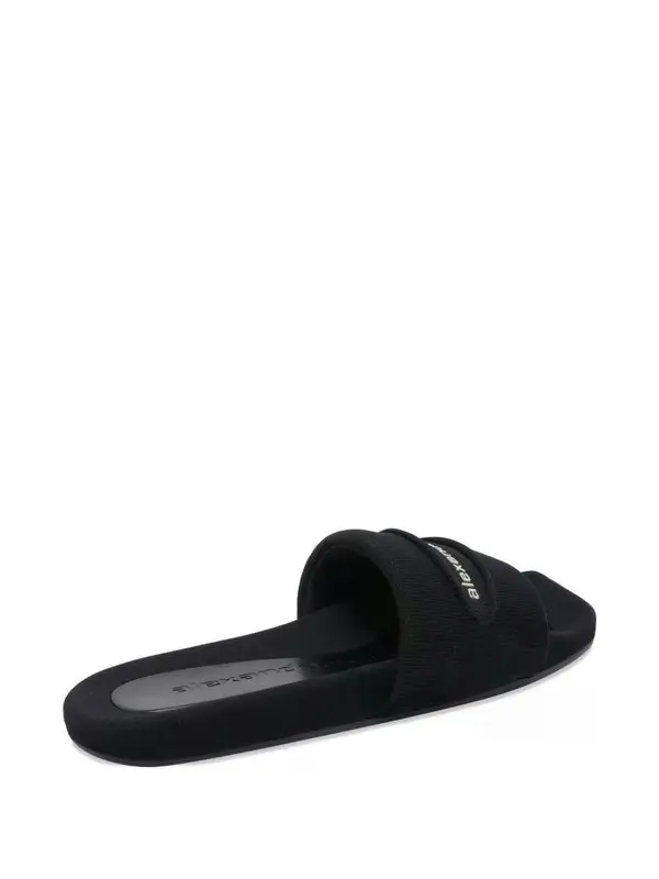 Alexander Wang Logo Squared-toe Slides