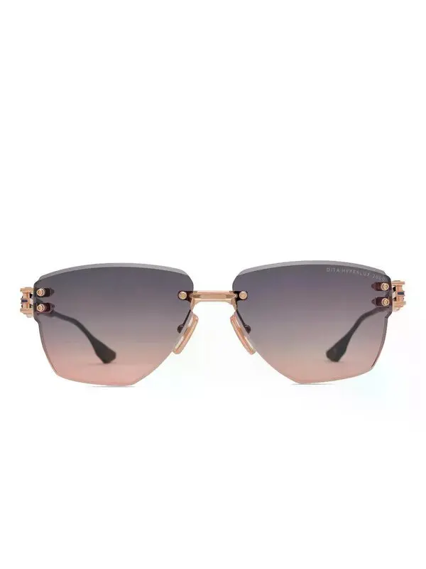 Dita Geometric Frame Sunglasses - Gold