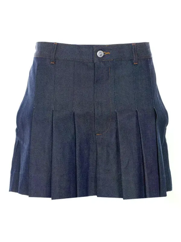 A.p.c. Pleated Mini Skirt - Blue