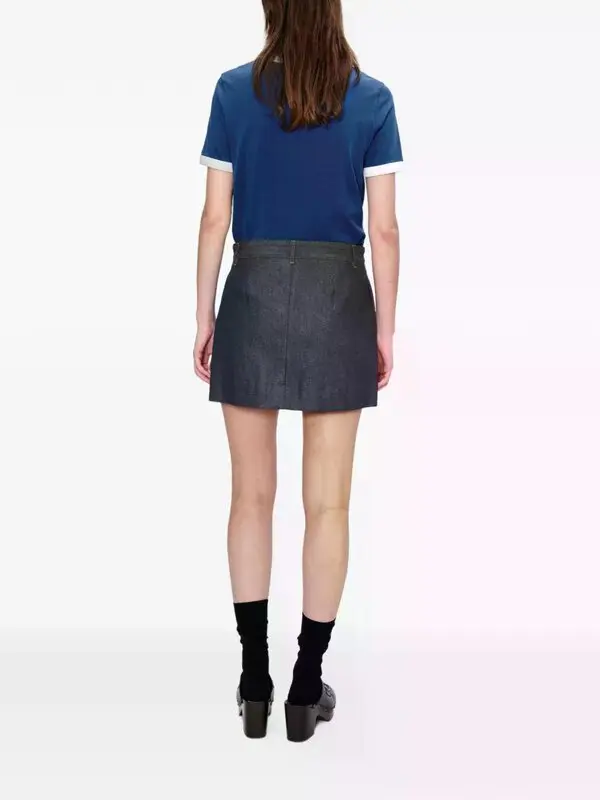 A.p.c. Pleated Mini Skirt - Blue