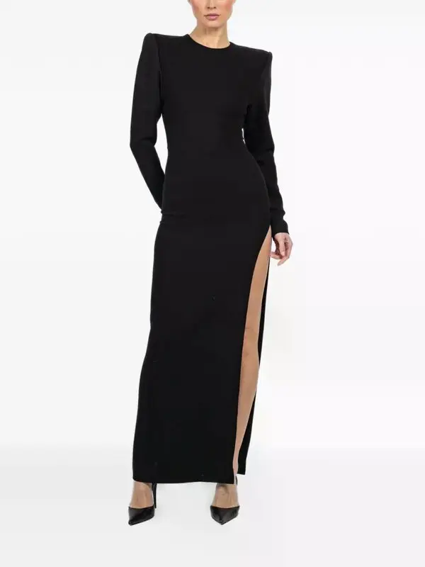 Wardrobe.NYC Shoulder-pad Maxi Dress - Black | Editorialist