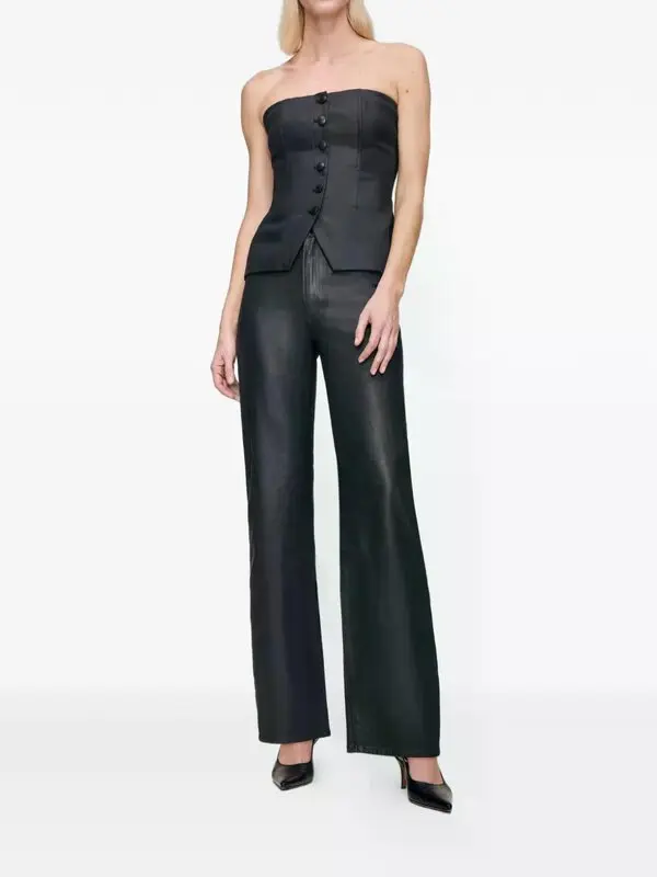 DL1961 Karmine Coated Wide Leg Jeans