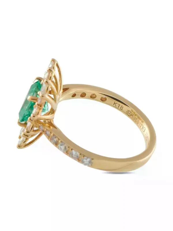 LB EXCLUSIVE Diamond And Emerald Ring