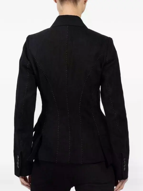 Masnada Button Double-breasted Jacket - Black