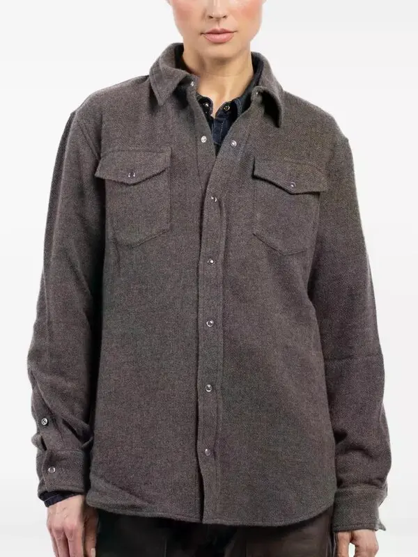 GOD'S TRUE CASHMERE Pocket Button Shirt - Grey