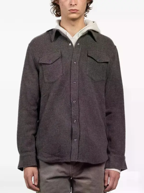 GOD'S TRUE CASHMERE Pocket Button Shirt - Grey