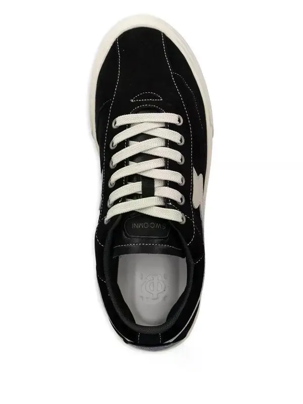 S.W.C STEPNEY WORKERS CLUB Contrast Suede Sneakers - Black