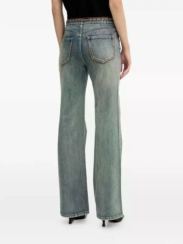 Miss Sixty Lacing Trim Straight Leg Jeans
