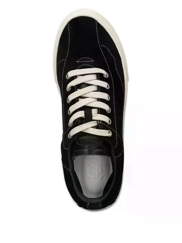 S.W.C STEPNEY WORKERS CLUB Stitched Sneakers - Black
