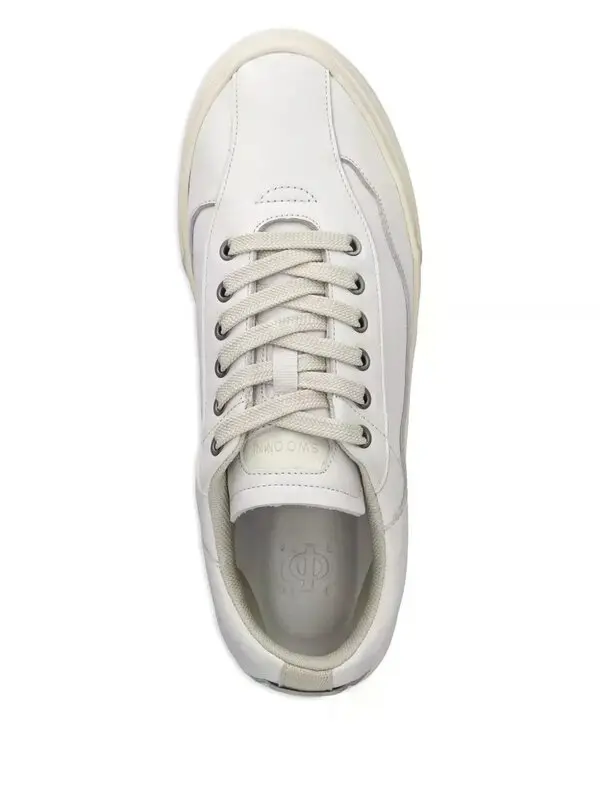 S.W.C STEPNEY WORKERS CLUB Lace-up Panelled Sneakers - White
