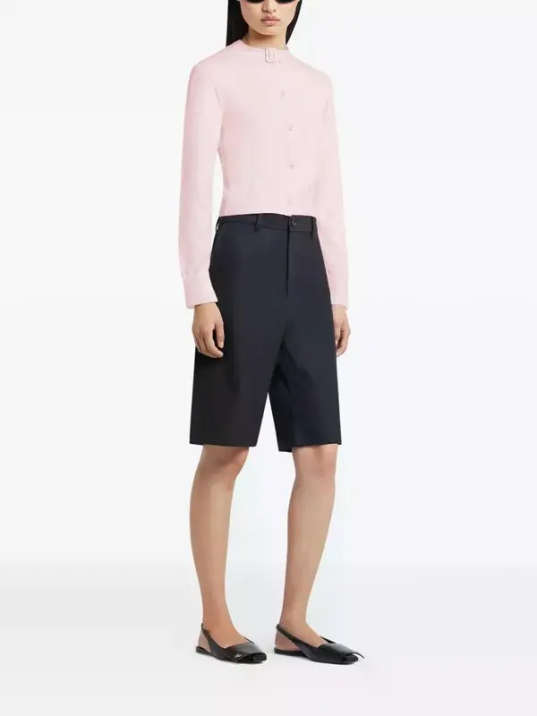 COURREGES Buckle-detail Merino Wool Cardigan - Pink