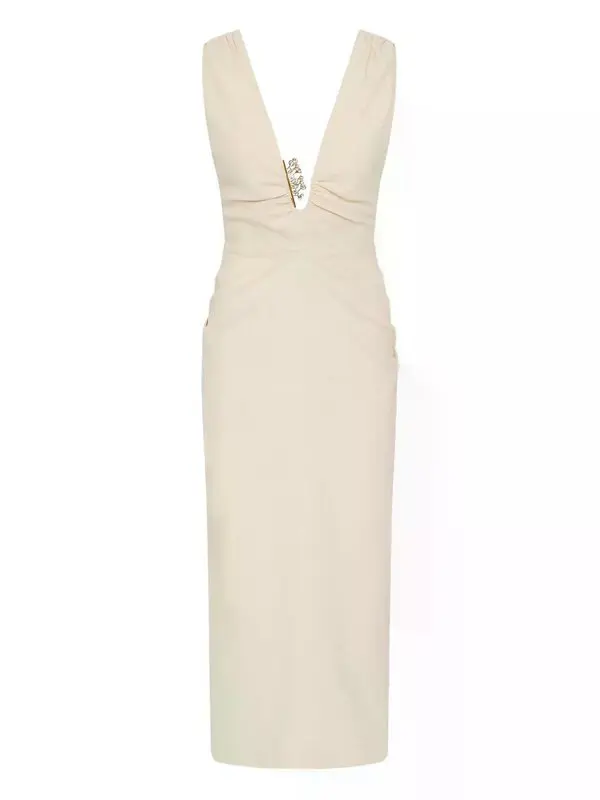 Rachel Gilbert Martina Embellished Midi Dress