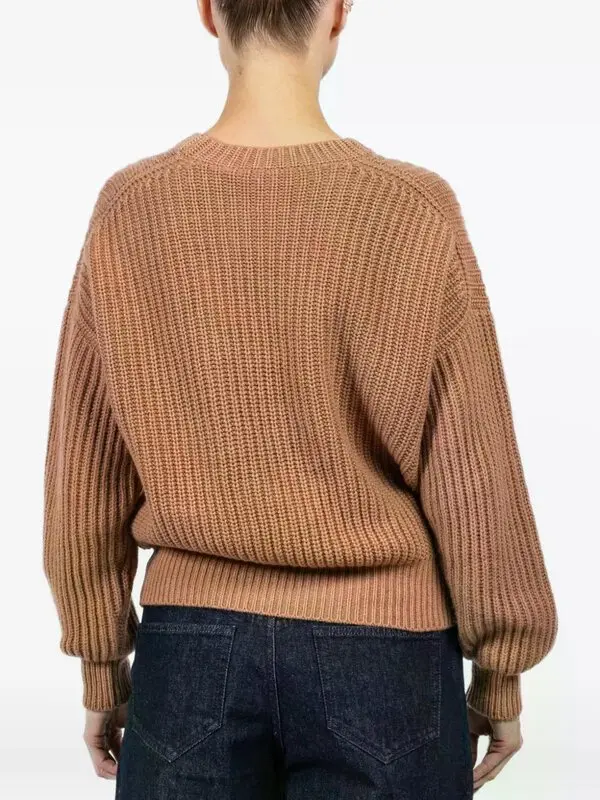 Iris Von Arnim Balloon-sleeve Knitted Sweater