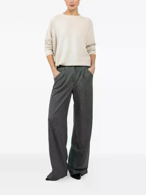 Veronica Beard Pleated Wide Leg Trousers