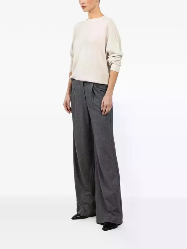 Veronica Beard Pleated Wide Leg Trousers