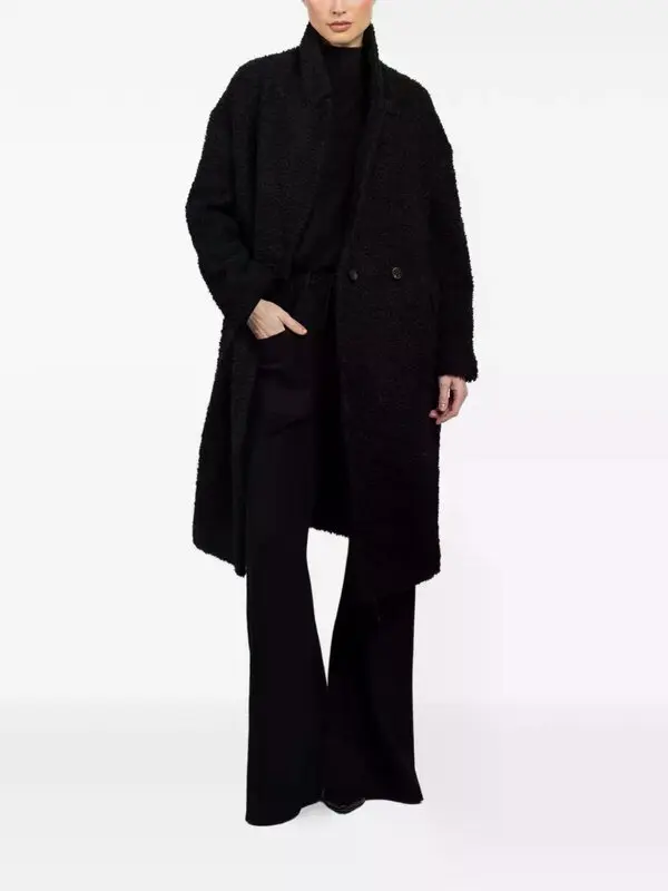 HANNES ROETHER Double-breasted Bouclé Coat