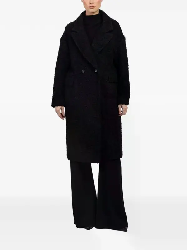 HANNES ROETHER Double-breasted Bouclé Coat
