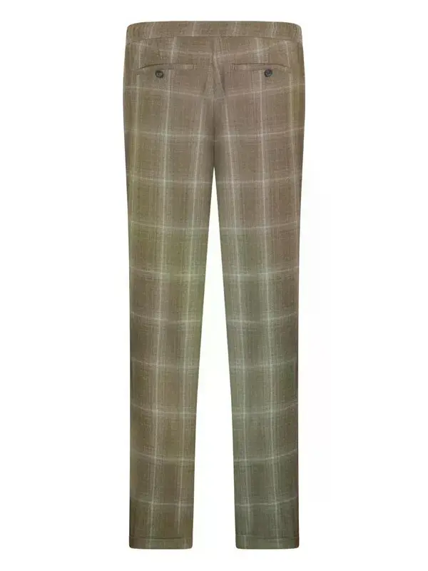 Malo Checked Drawstring Trousers