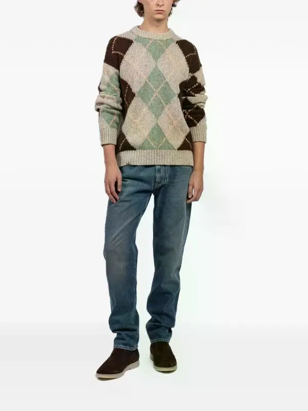 ATOMO FACTORY Argyle Knit Sweater