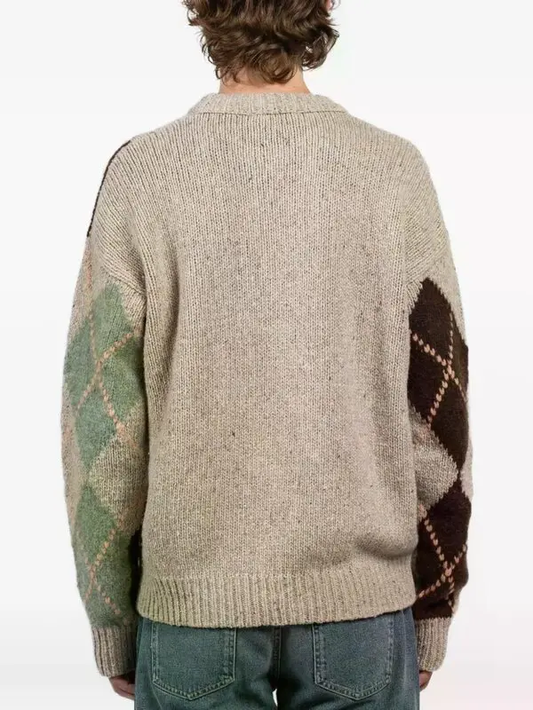 ATOMO FACTORY Argyle Knit Sweater