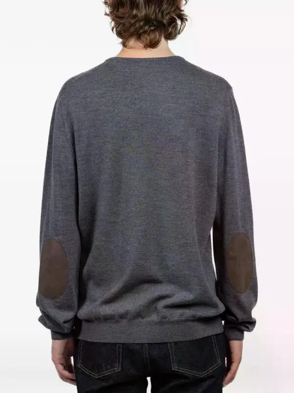 GRAN SASSO Crew-neck Sweater With Elbow Patches
