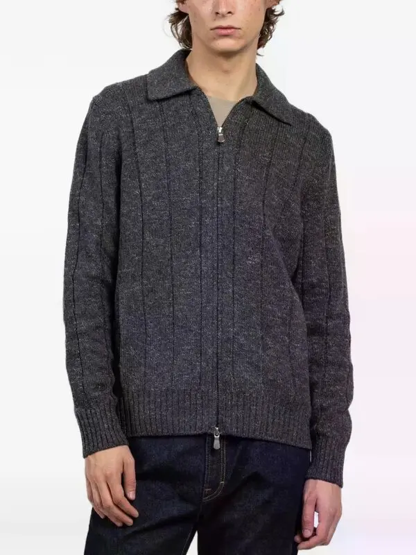 GRAN SASSO Zip-up Knit Cardigan
