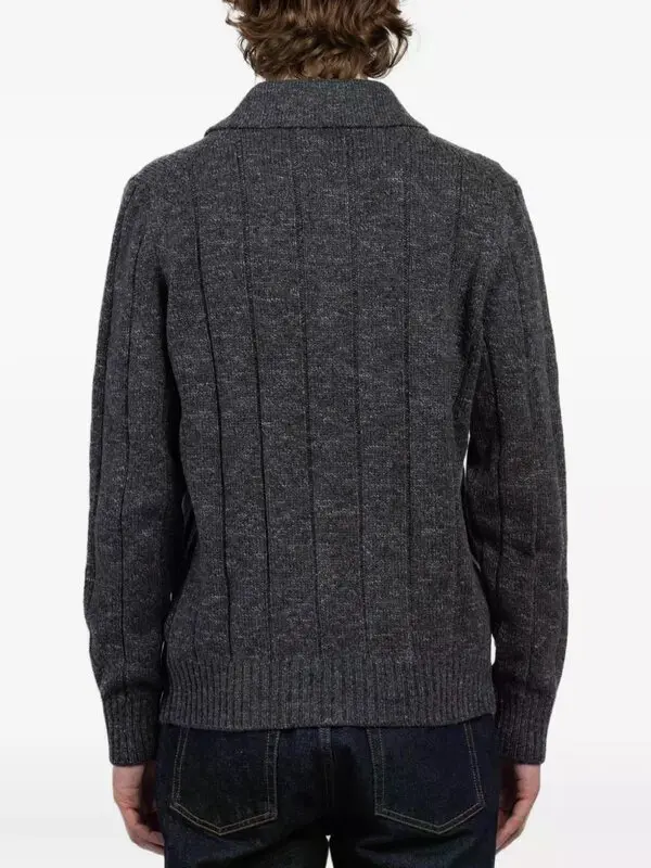 GRAN SASSO Zip-up Knit Cardigan
