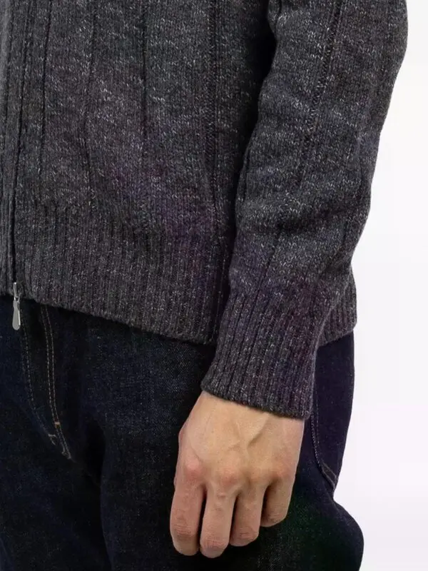 GRAN SASSO Zip-up Knit Cardigan