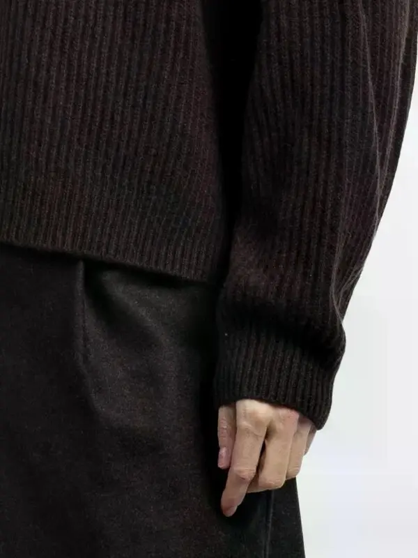 Dusan Ribbed-knit Sweater - Brown
