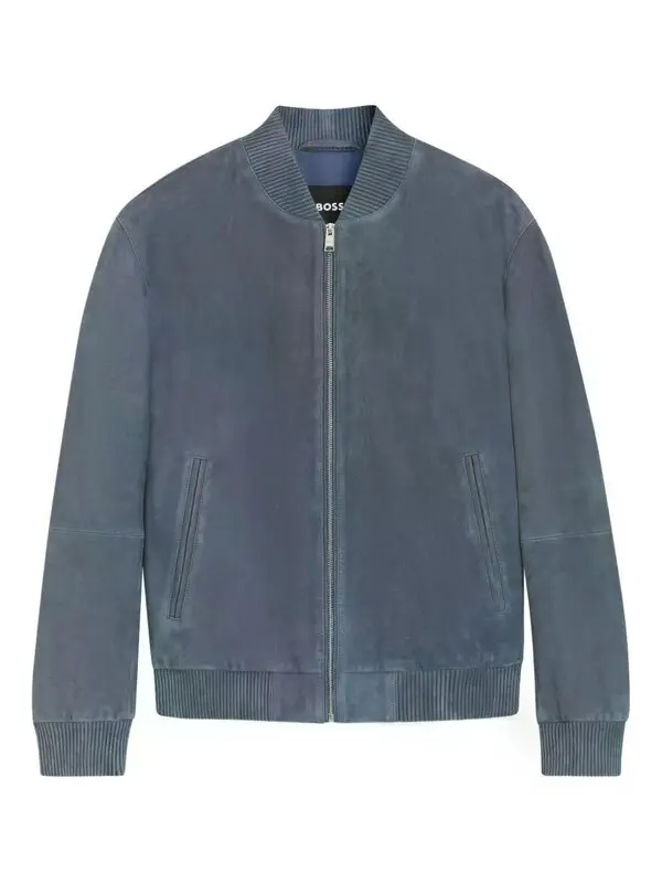 BOSS Muller Suede Jacket - Blue