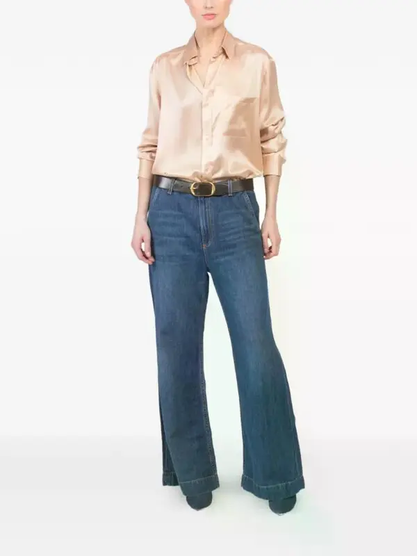 ASKK NY Buttoned Wide-leg Jeans