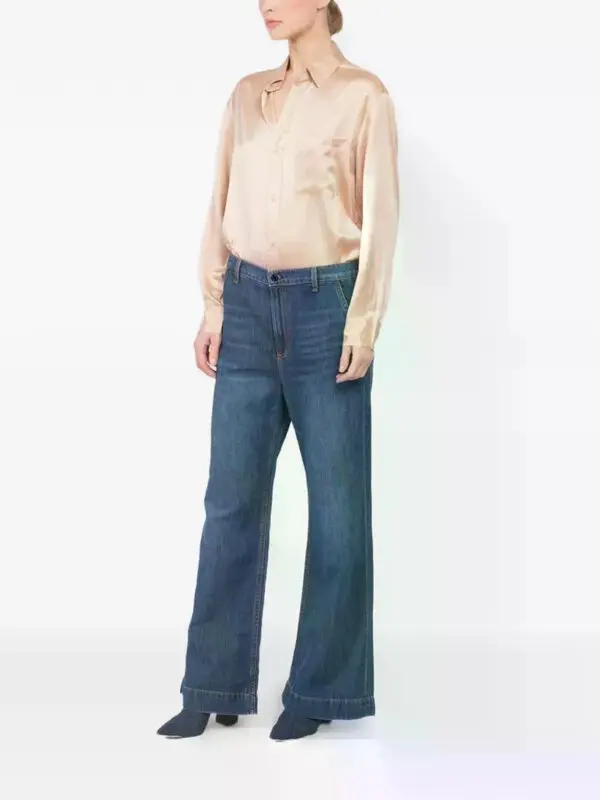 ASKK NY Buttoned Wide-leg Jeans