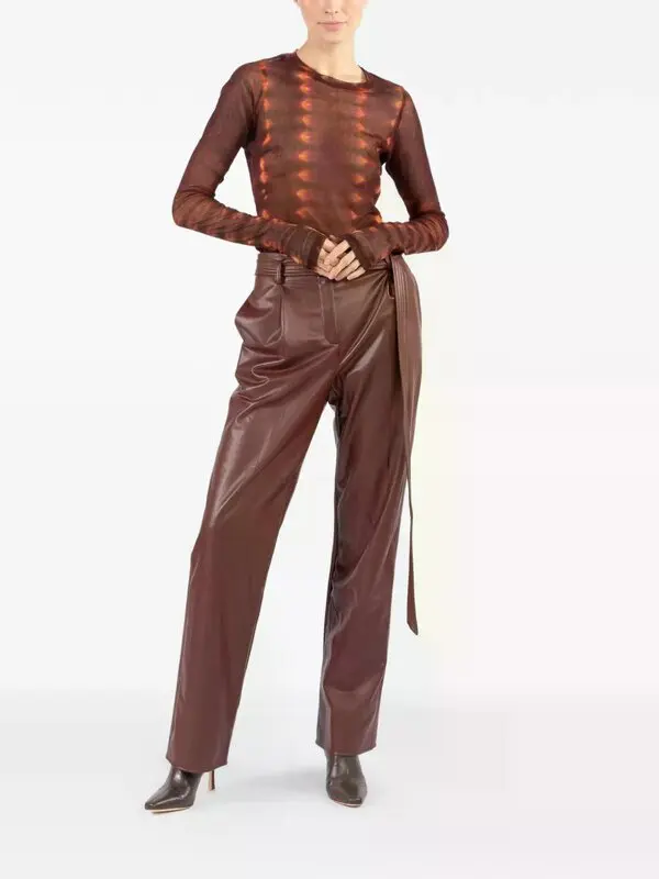 Lapointe Belted Leather Trousers