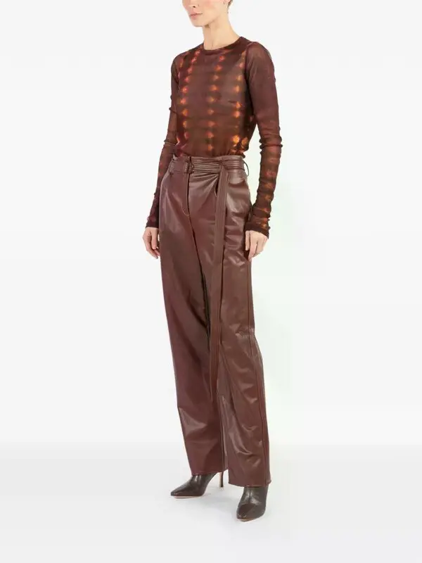 Lapointe Belted Leather Trousers
