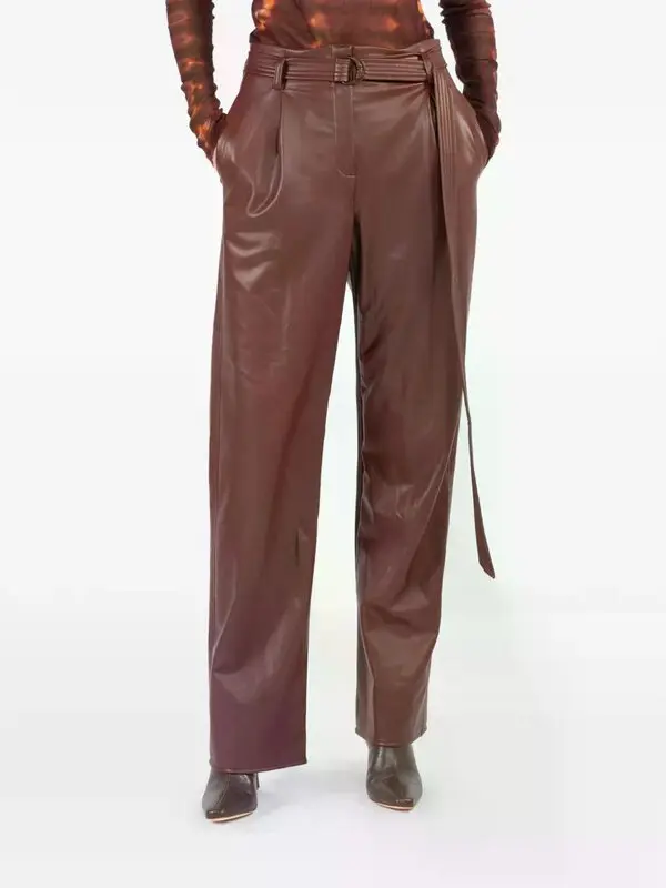 Lapointe Belted Leather Trousers