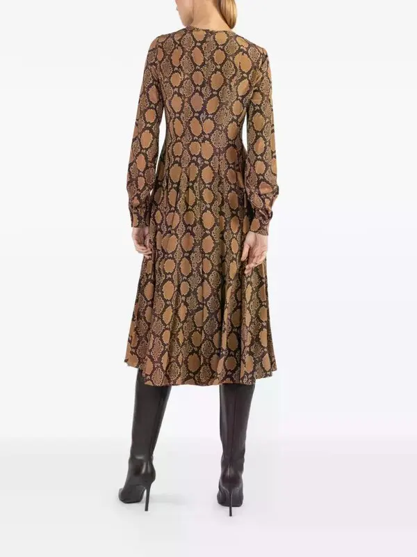Michael Kors Long-sleeve Flared Midi Dress