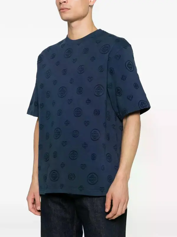 Casablanca Logo-pattern T-shirt - Blue